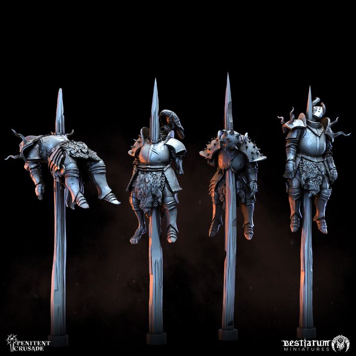 3D Printable Impaled Knights of the Beast | Penitent Crusade | Terrain - Fantasy by Bestiarum ...
